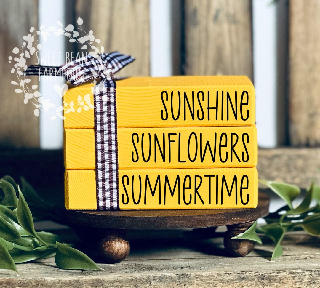 Sunflower Tier Tray Decor Sunflower Tiered Tray Decor Sunflower Mini ...