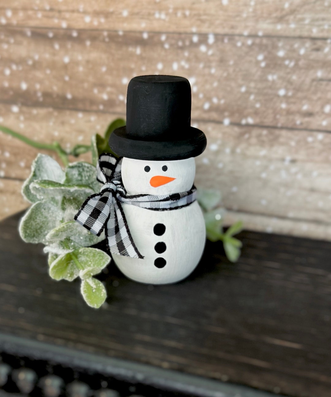 Mini Snowman Tiered Tray Snowman Decor Winter Tiered Tray Snow Tiered ...