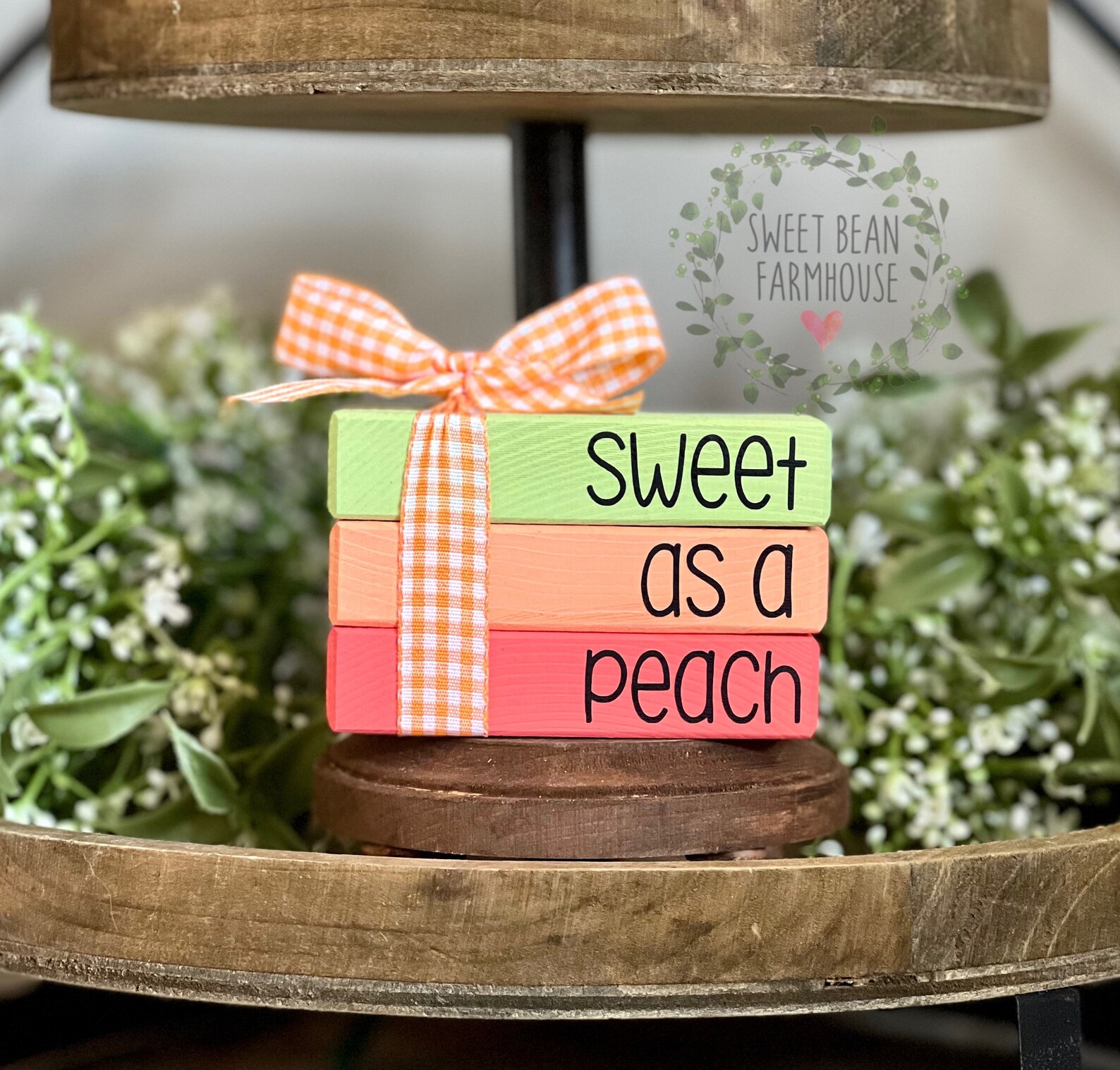 Peach Tiered Tray Decor Peach Decor for Tiered Trays - Etsy