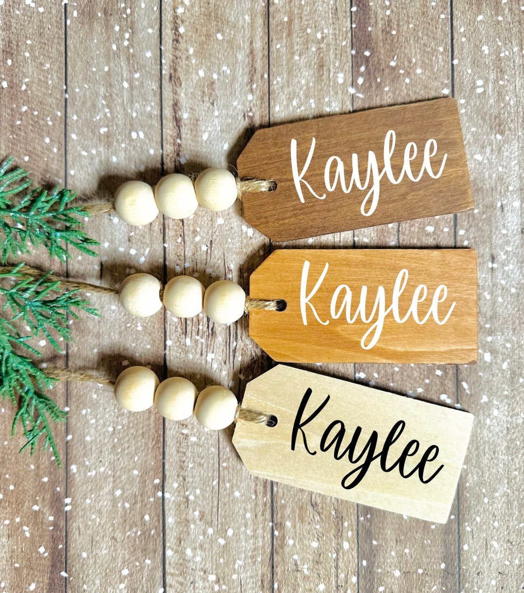 Custom Gift Name Tags Farmhouse Christmas Gift Tags Handmade Holiday ...
