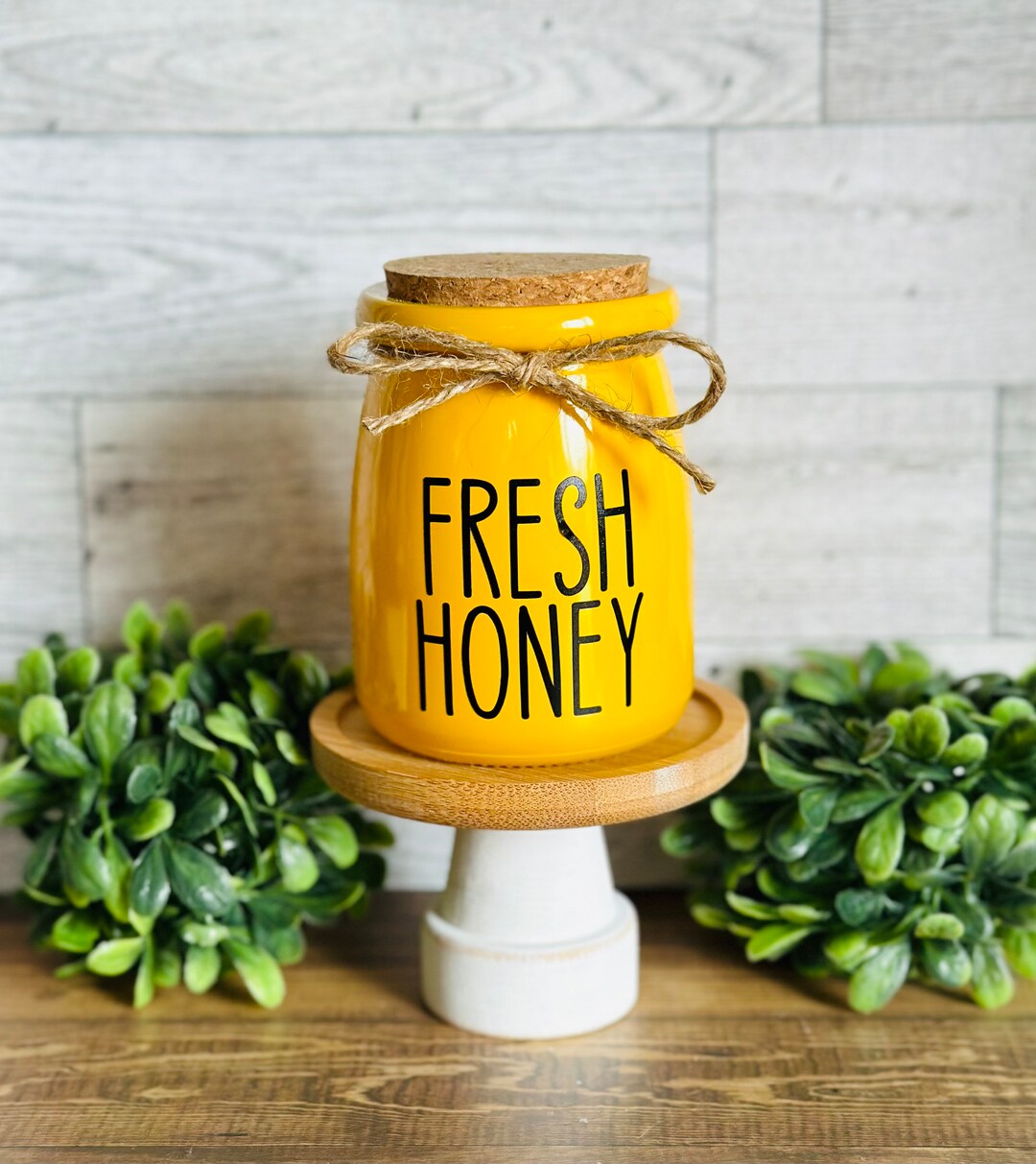 Bee Decor Bumble Bee Decorative Honey Glass Jar Bumblebee Tiered Tray ...