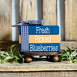 Blueberry Themed Tiered Tray Decor Blueberry Signs Blueberries Book ...
