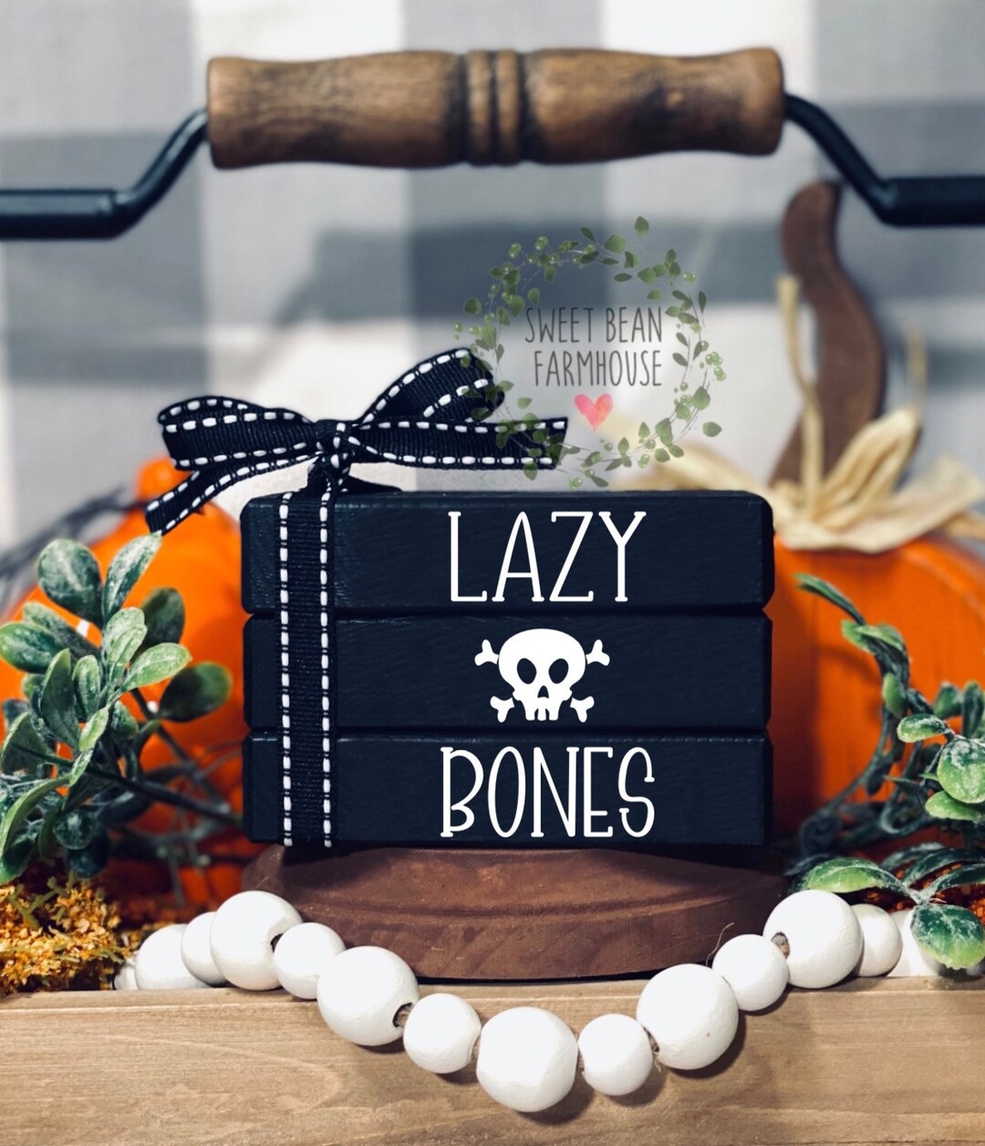 Halloween Book Stack Halloween Tiered Tray Decor Halloween Mini Book ...