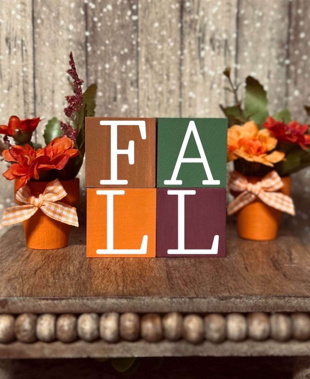 Fall Tiered Tray Autumn Tier Tray Decor Wooden Farmhouse Fall Stacking ...