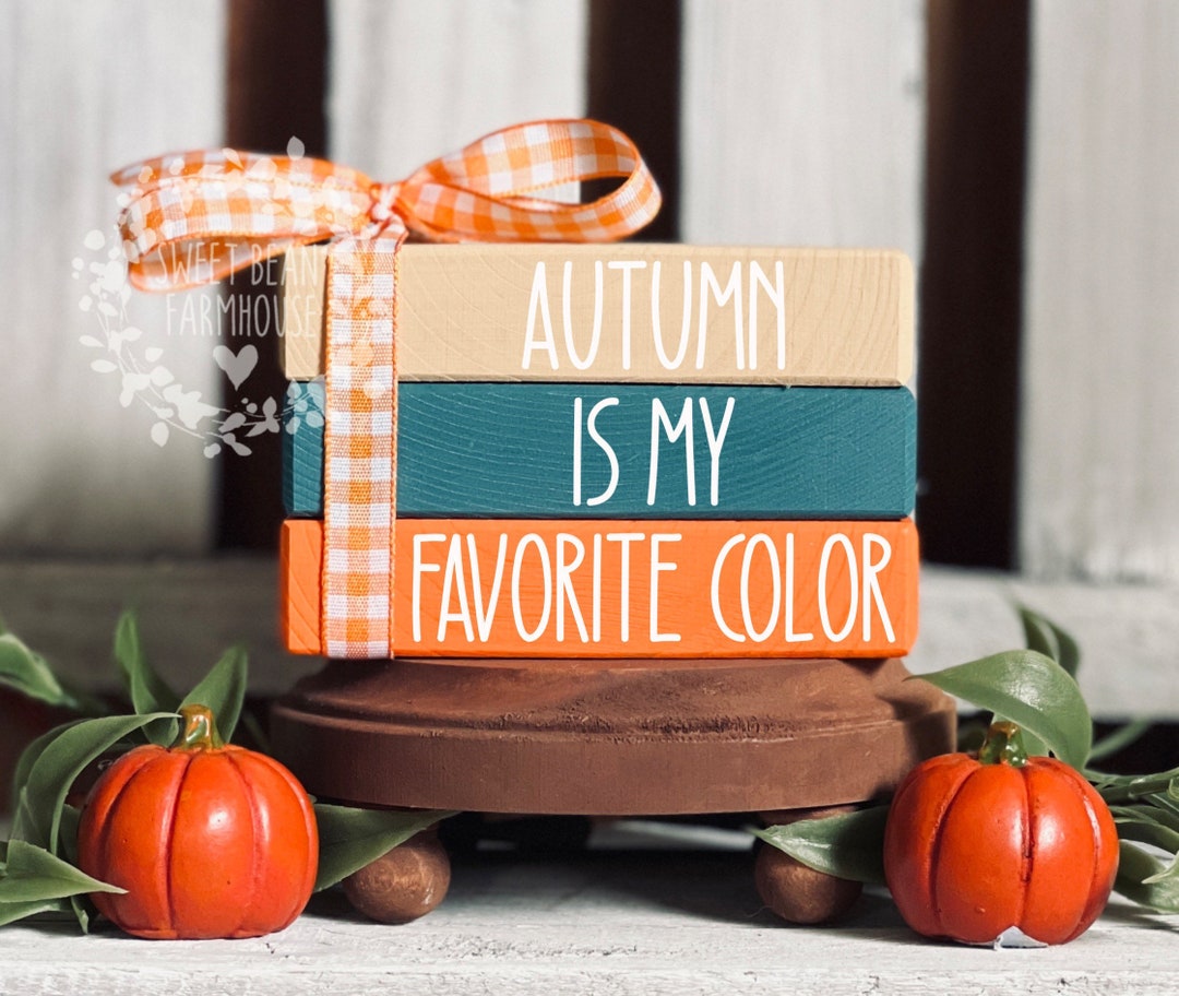 Fall Mini Book Stack Fall Tiered Tray Decor Autumn - Etsy