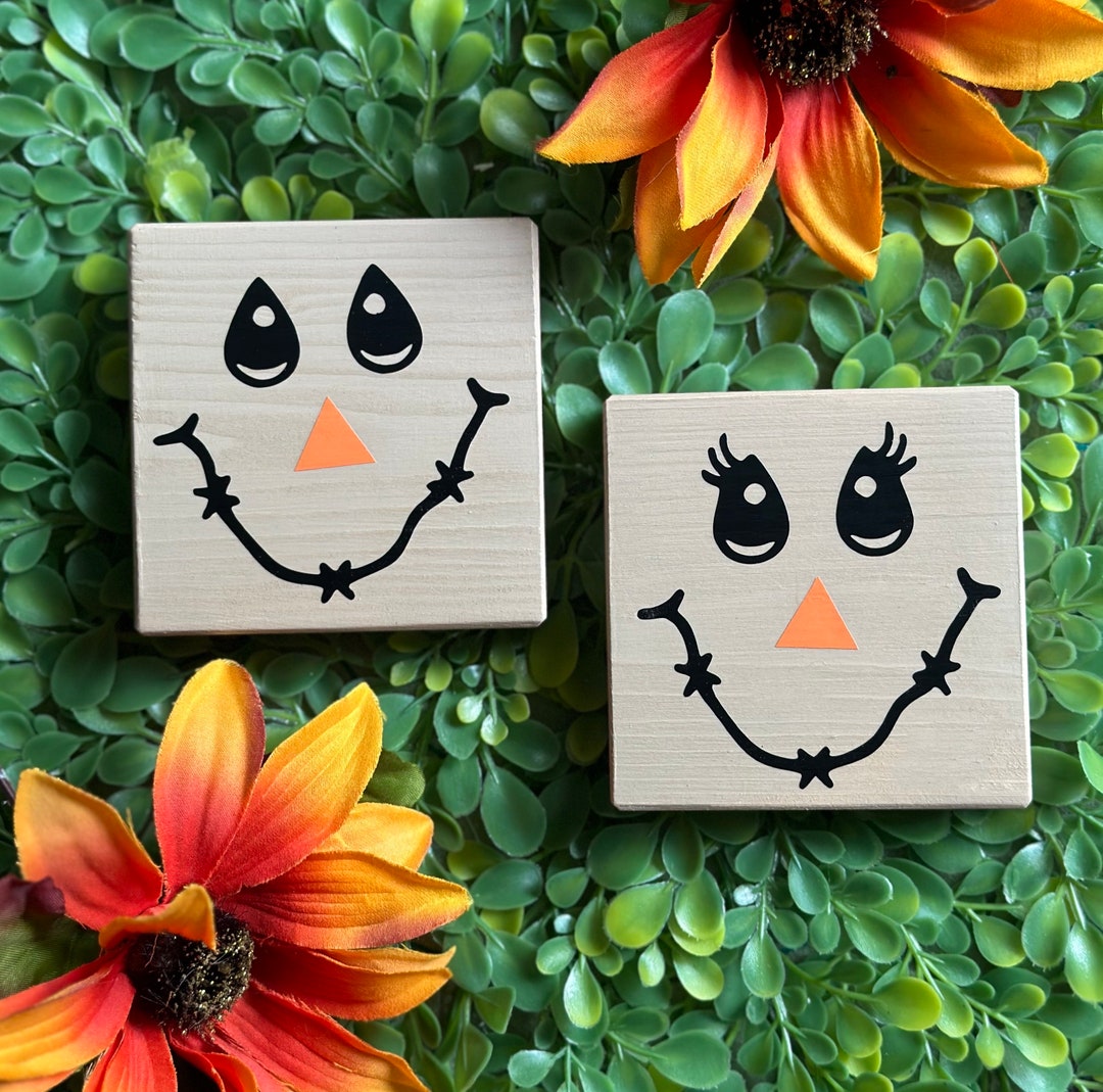 Scarecrow Chunky Signs Fall Tiered Tray Decor Autumn Decorations - Etsy