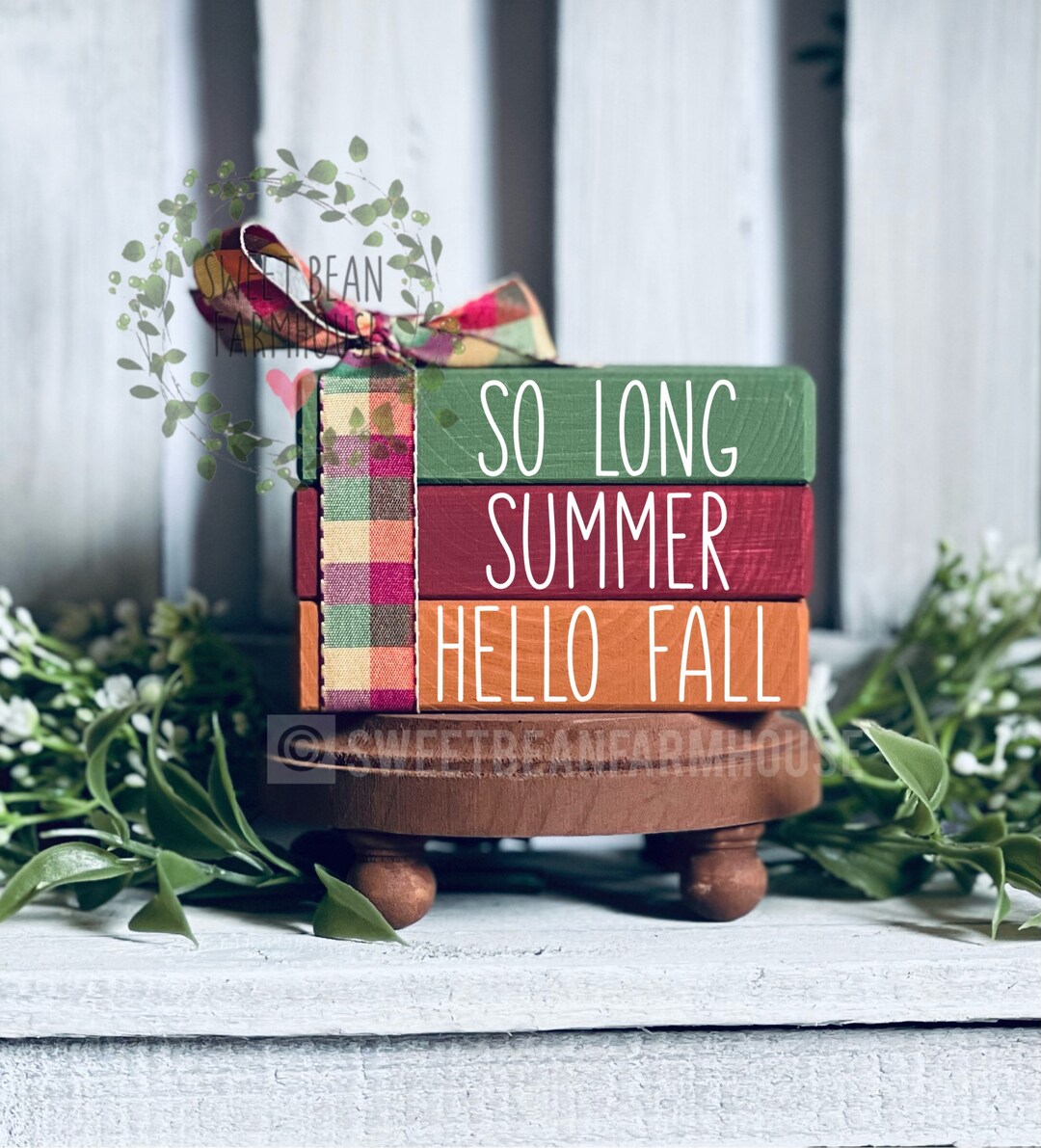 Fall Tiered Tray Decor Fall Book Stack Fall Tier Tray Decor Fall Tray ...