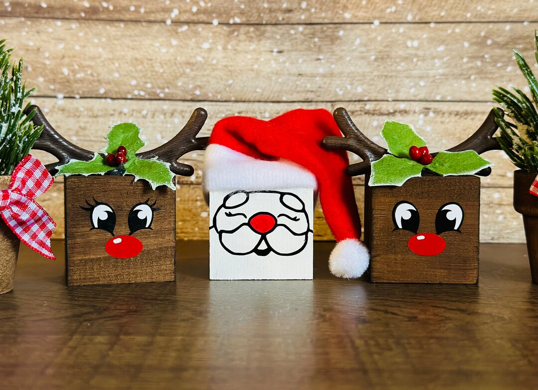 Reindeer Tiered Tray Decor Christmas Tiered Tray Decor Christmas Decor ...