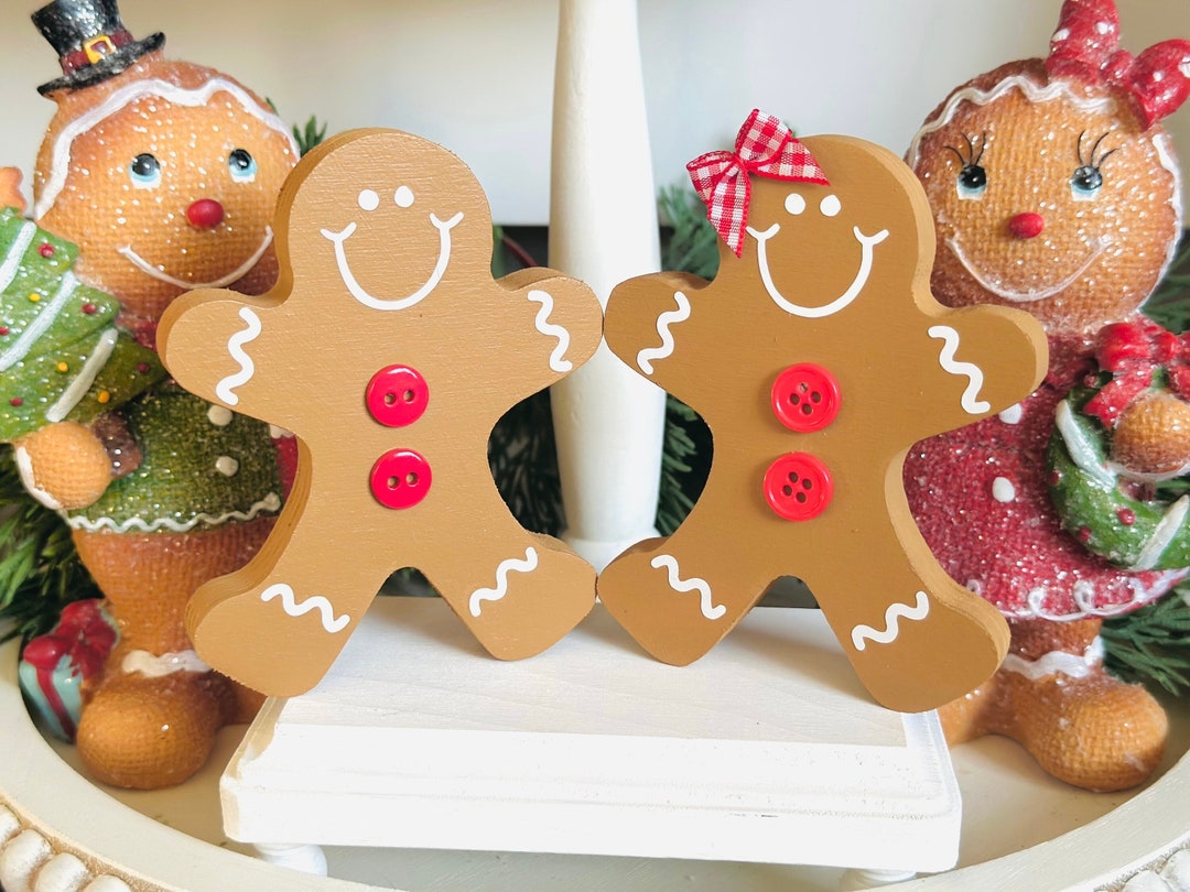 Christmas Gingerbread Decorative Girl & Boy Xmas Holiday Cute ...