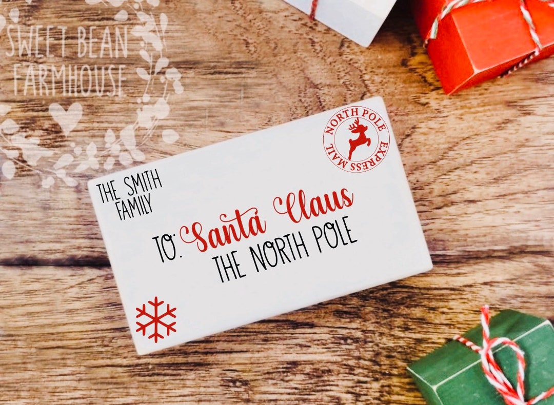 Letter to Santa Wood Sign, Christmas Decor, Christmas Personalized Sign ...