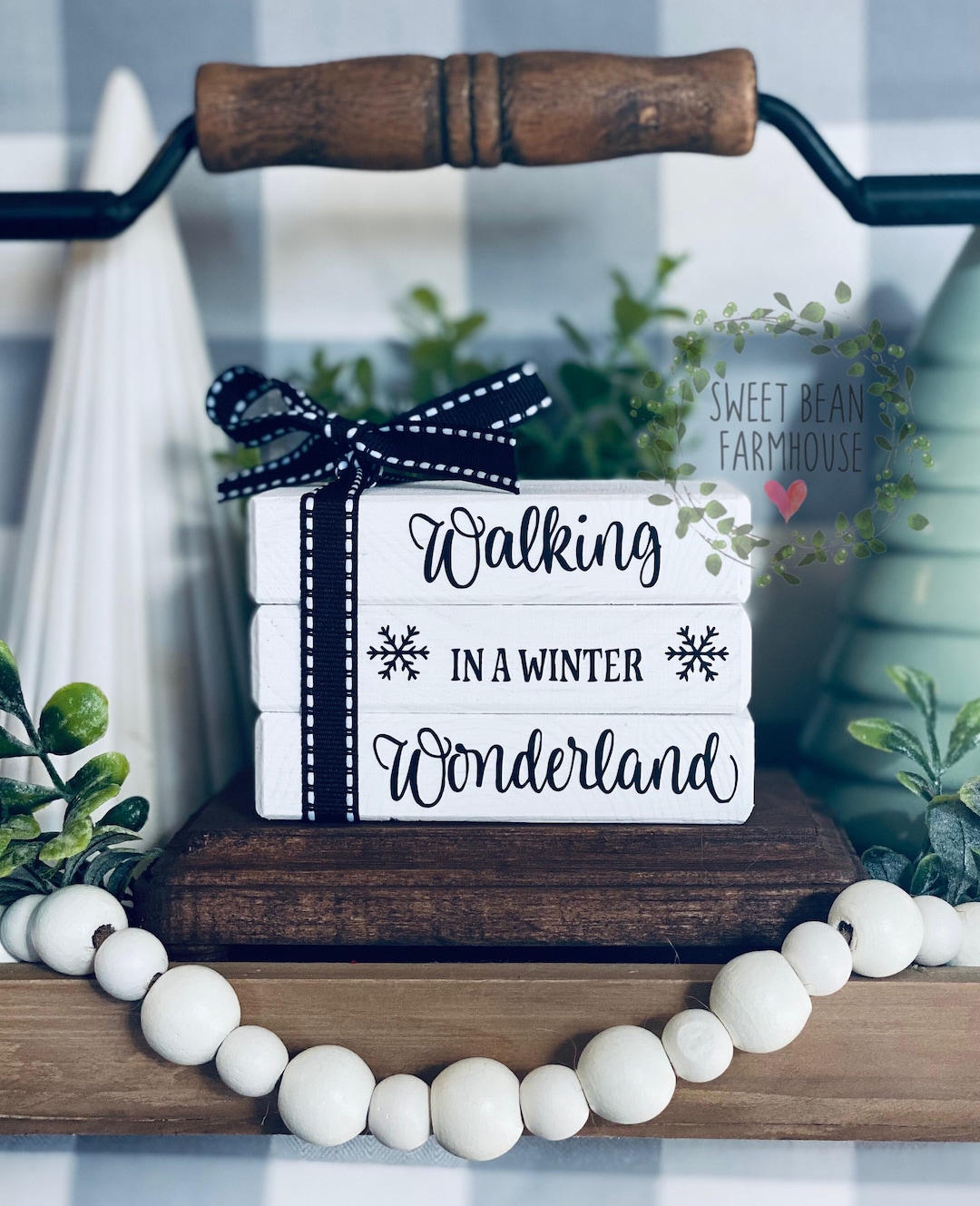 Christmas Book Stack Winter Wonderland Holiday Book Stack Christmas ...