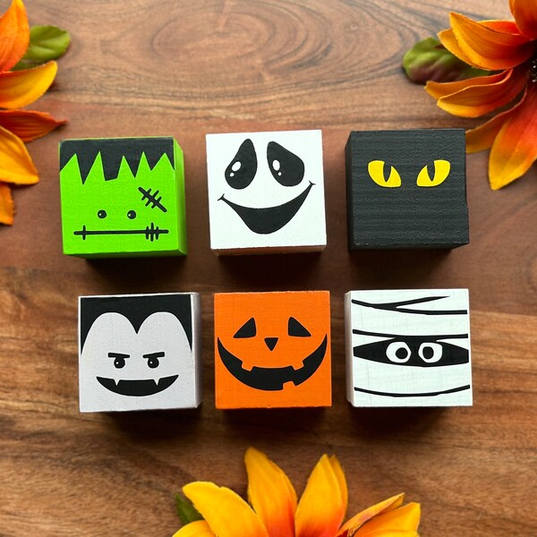Halloween Blocks - Etsy