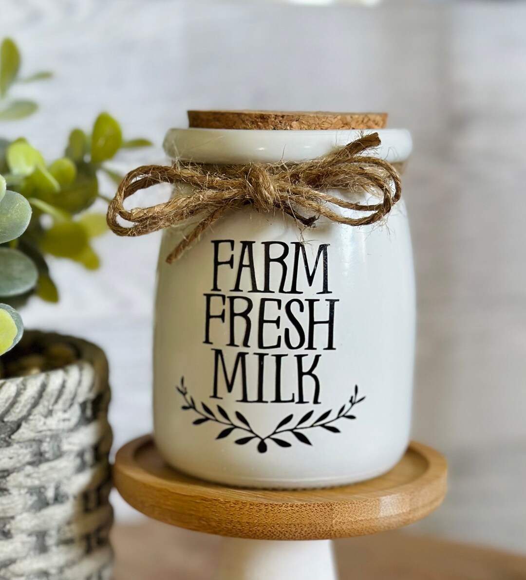 Mini Milk Bottle, Tiered Tray Decor, Farmhouse Decor, Faux Milk, Mini ...