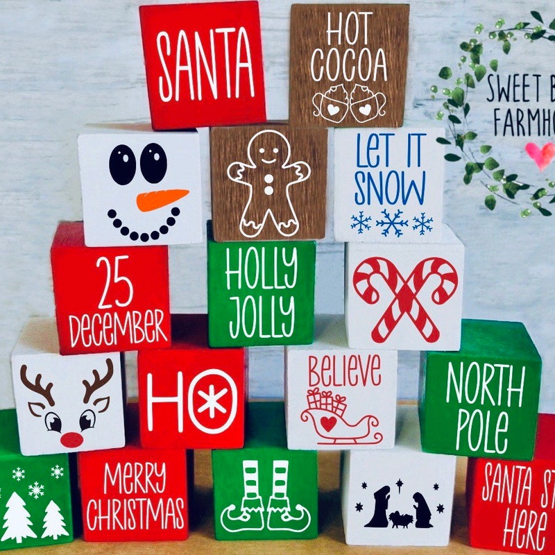 Christmas Blocks - Etsy