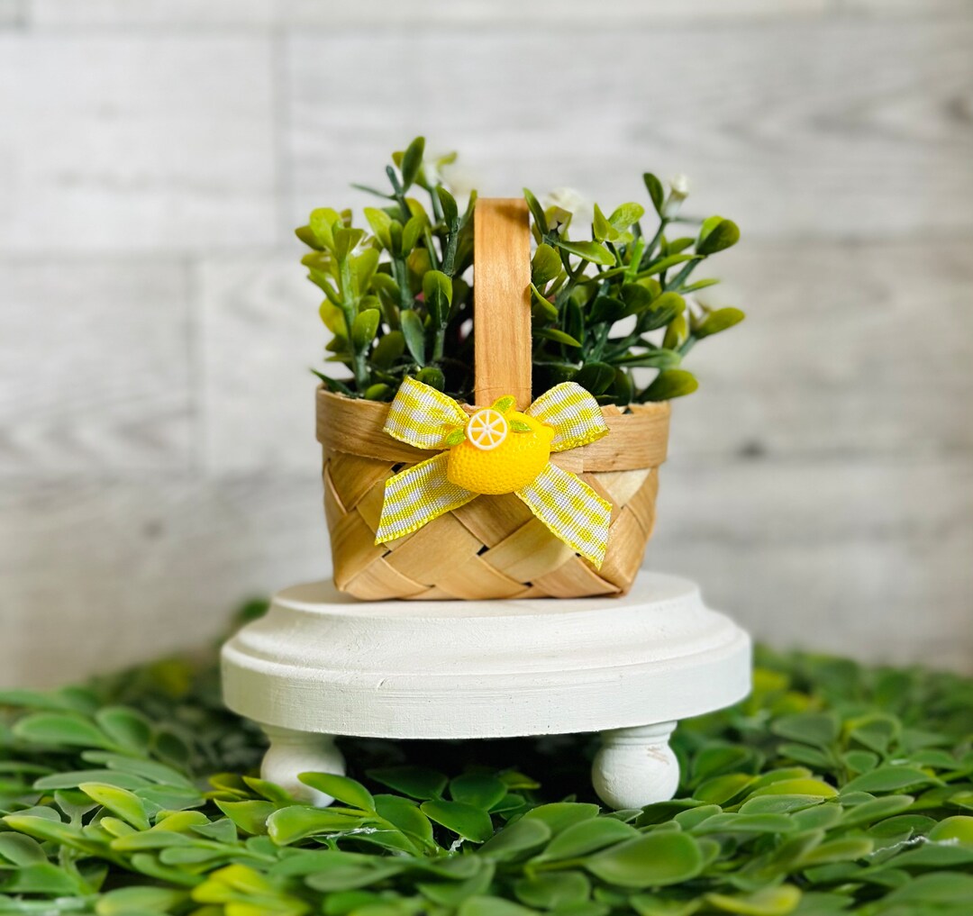 Lemon Decor Basket Lemonade Tiered Tray Lemon Tiered Tray Decor Summer ...