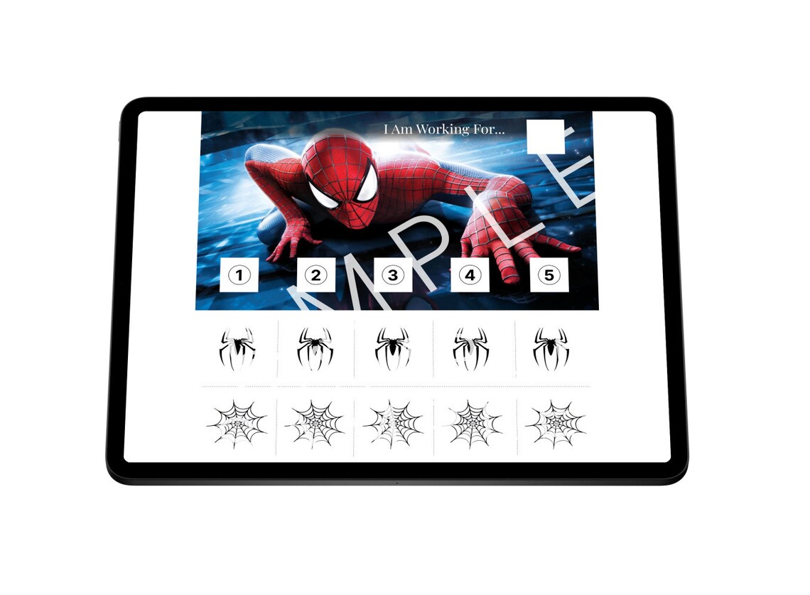 Spiderman Digital/printable Token Board - Etsy