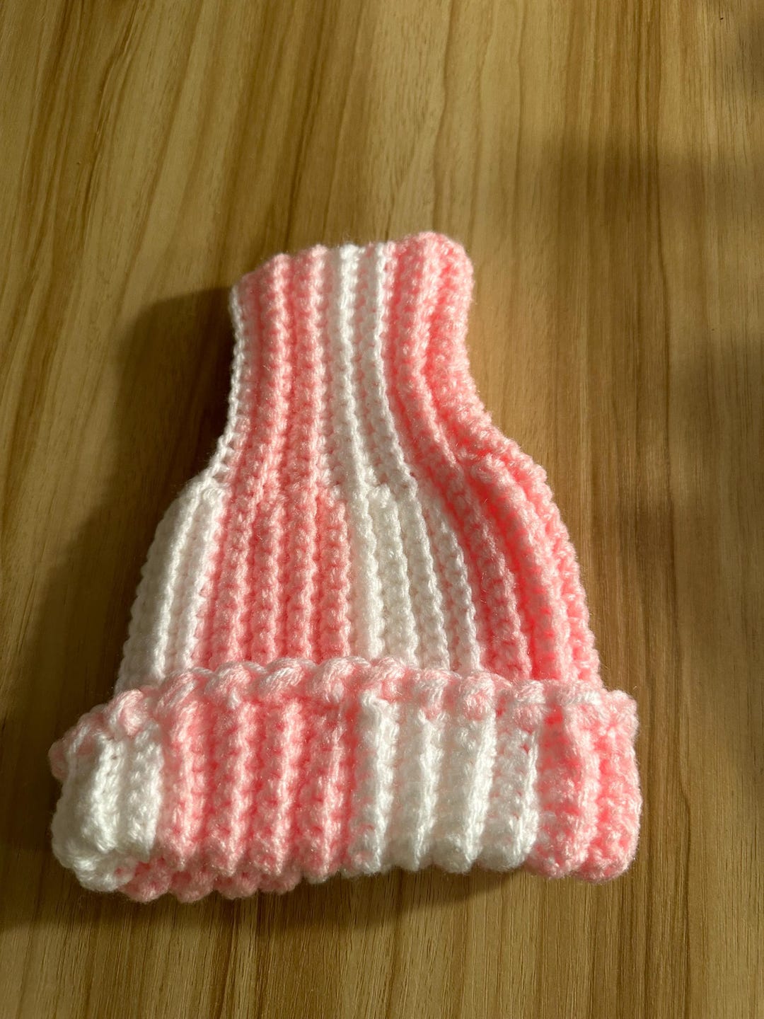 Pink and White Watch Cap - Etsy