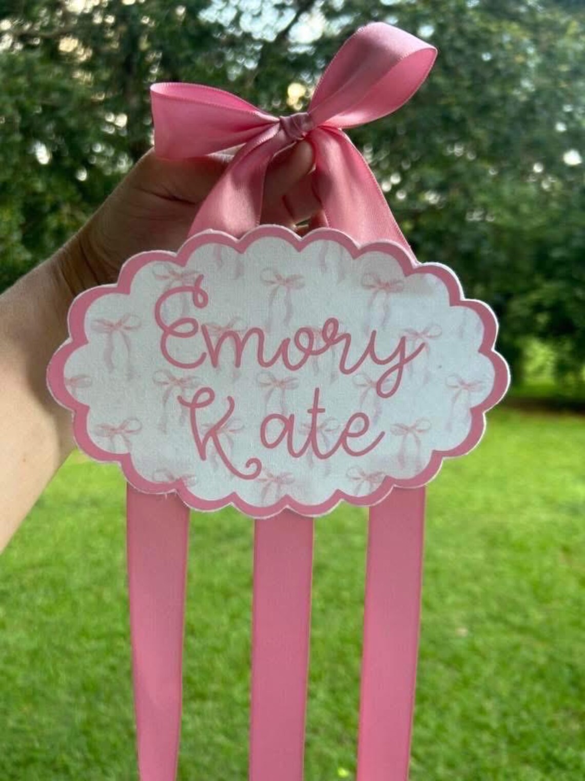 Grandmillennial Toile Bow Hanging Holder - Etsy