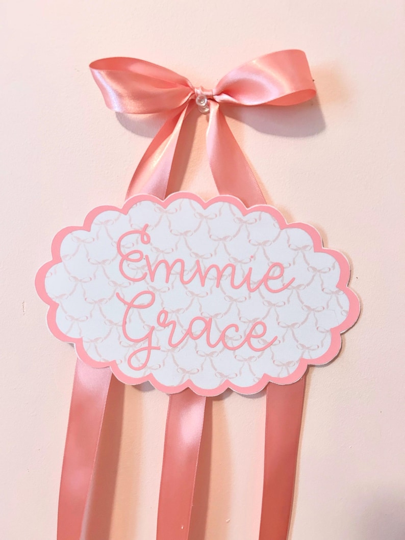 Grandmillennial Toile Bow Hanging Holder - Etsy