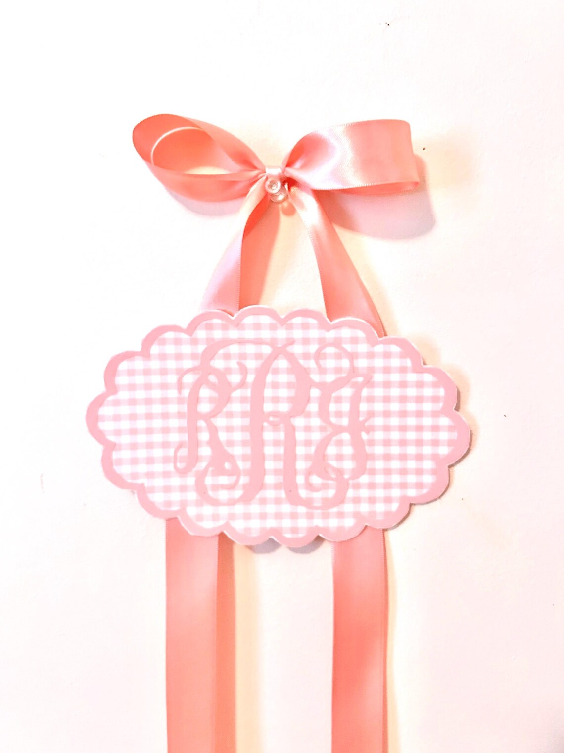 Grandmillennial Toile Bow Hanging Holder - Etsy