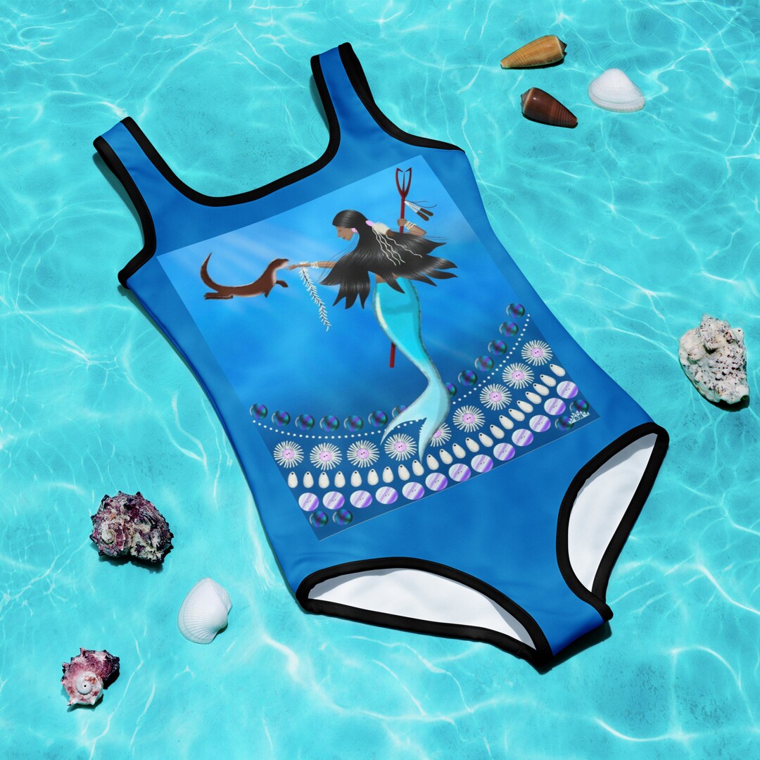 Yakima Indigenous Mermaid Print Kids Swimsuit - Etsy
