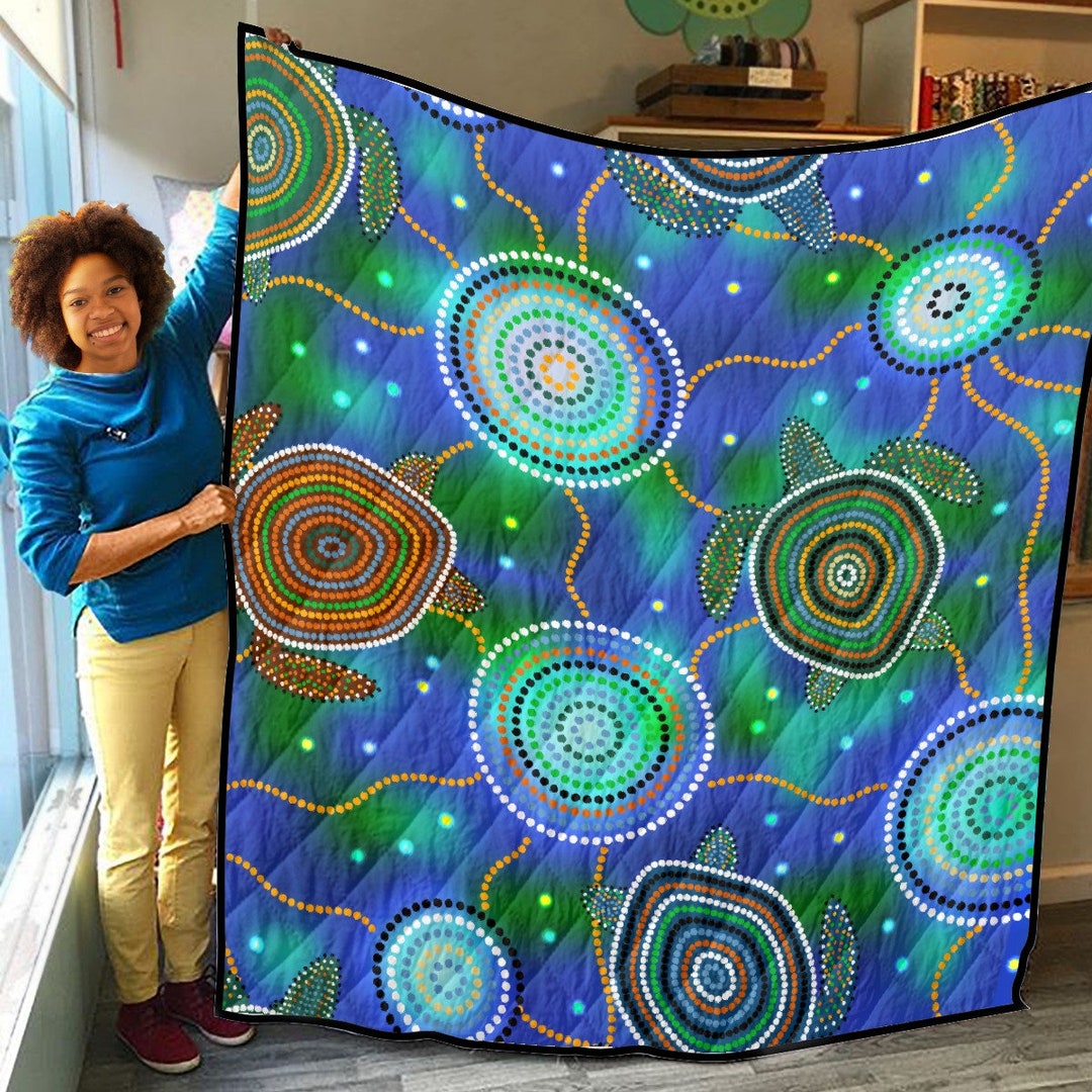 Beadwork Turtle Island Deep Blue Sea Household Lightweight & Breathable ...