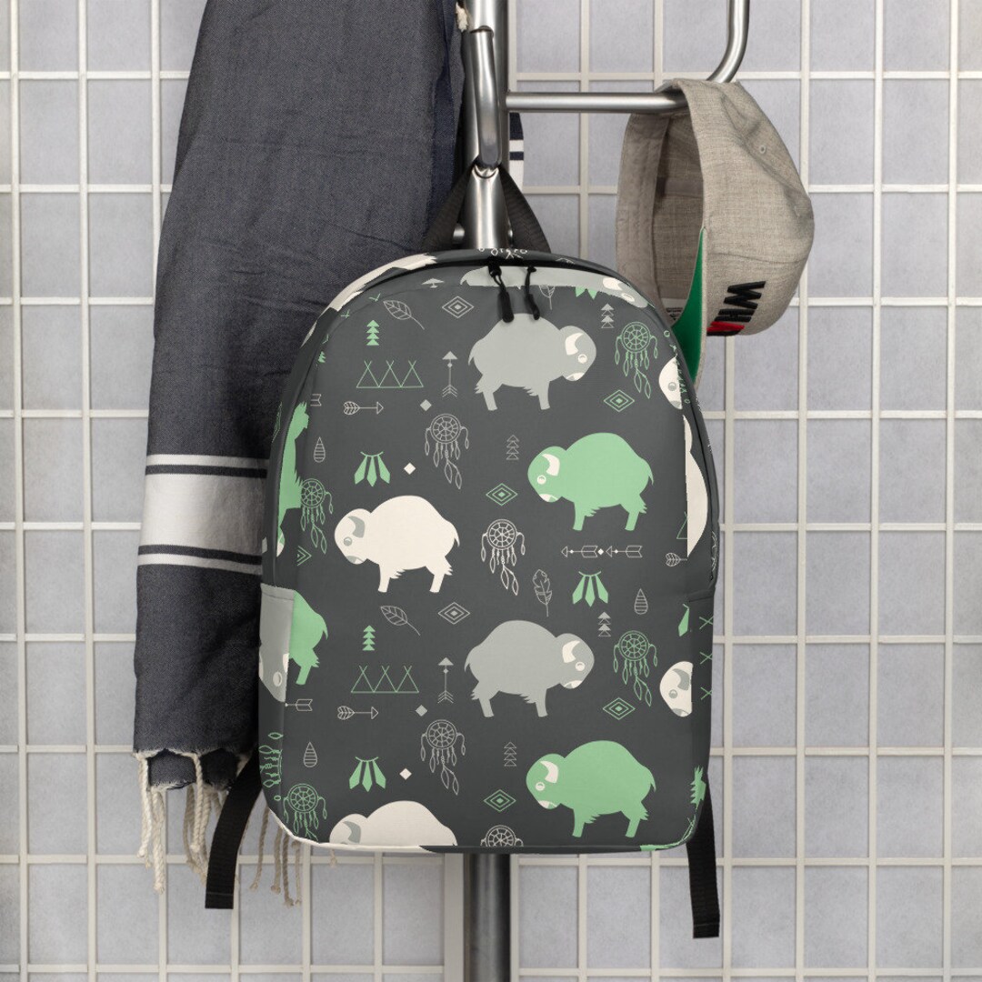 Buffalo Print Minimalist Backpack - Etsy