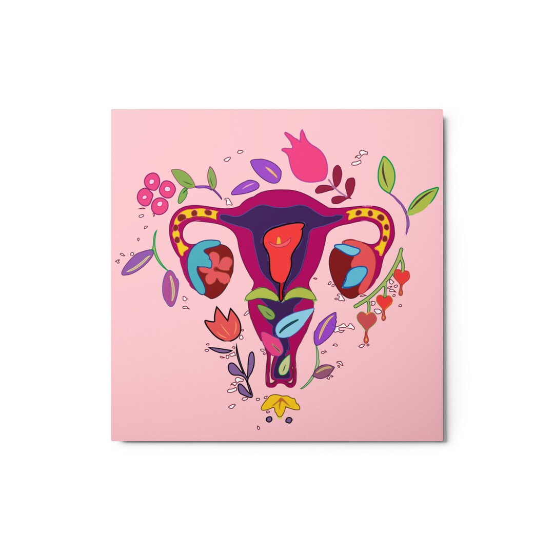 Eastern Woodlands Style Floral Uterus Metal Print - Etsy