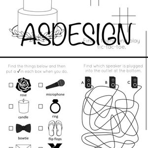 Kids Wedding Themed Activity Book File - Print at Home - Etsy
