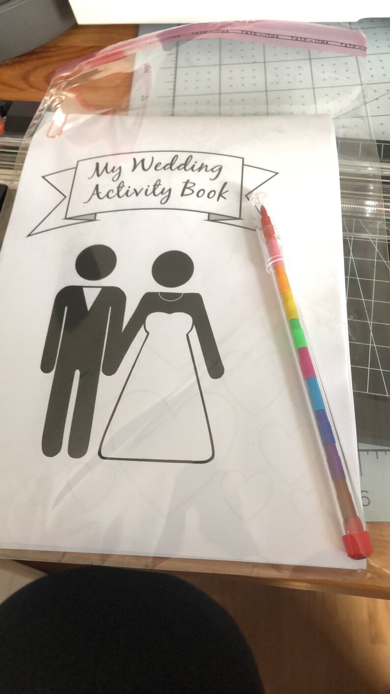 Kids Wedding Themed Activity Book File - Print at Home - Etsy