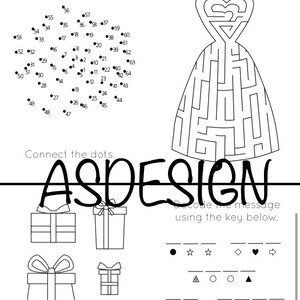 Kids Wedding Themed Activity Book File - Print at Home - Etsy