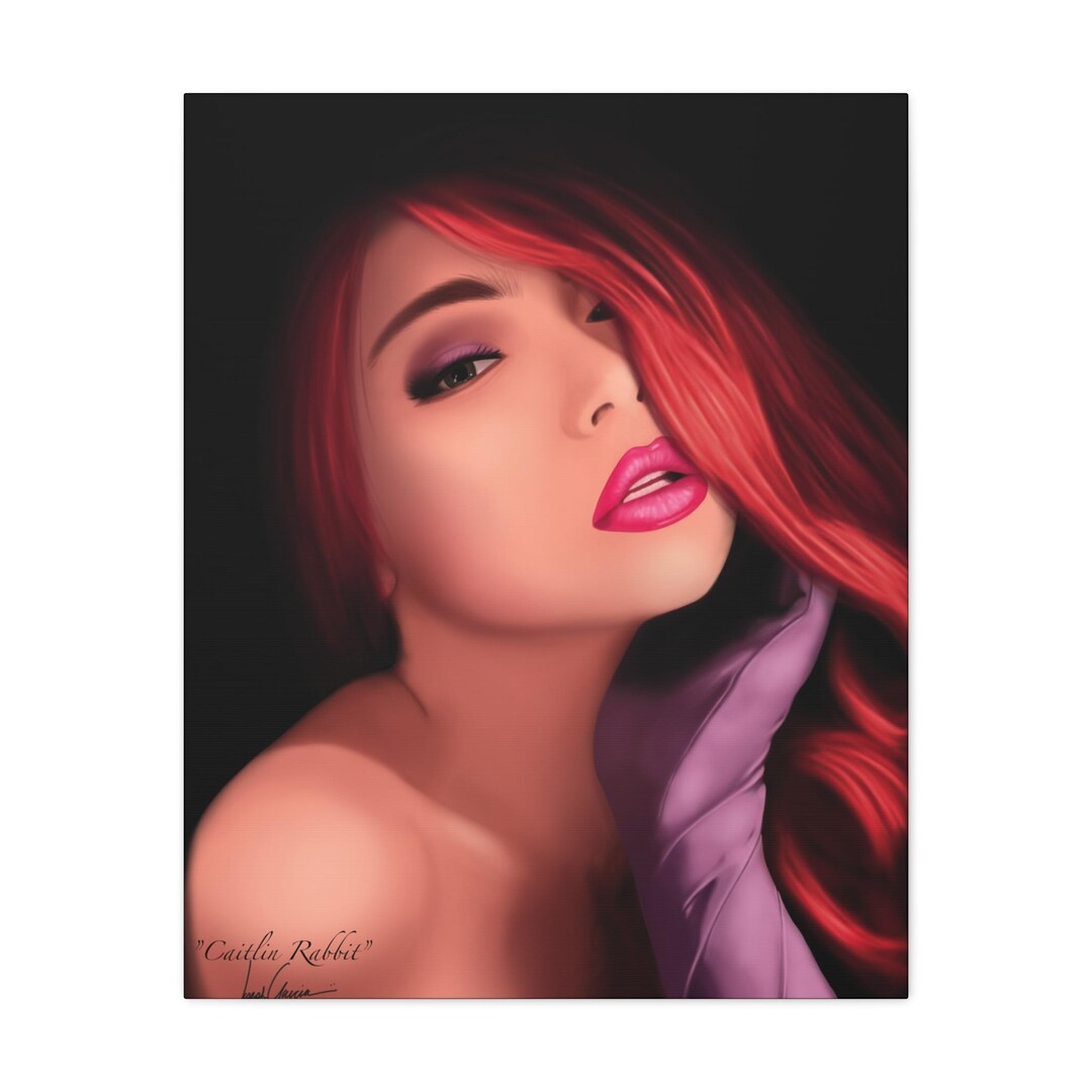Canvas Print, Jessica Rabbit Style Portrait by Joseph R Garcia, Wall ...