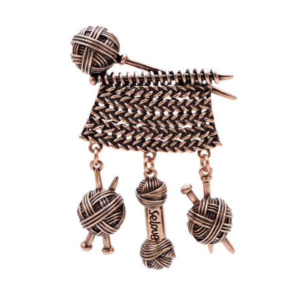 Knitted Brooch - Etsy