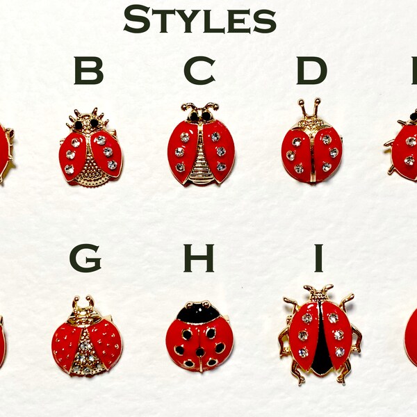 Ladybird Brooch - Etsy