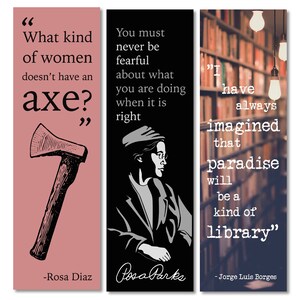 Set of Handmade Laminated Bookmarks, Inspirational Quote Bookmarks With ...