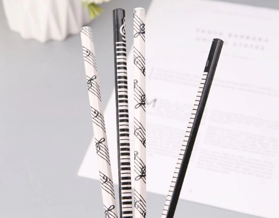 Pencils Musical Note Pencils 4-pack Pencils - Etsy