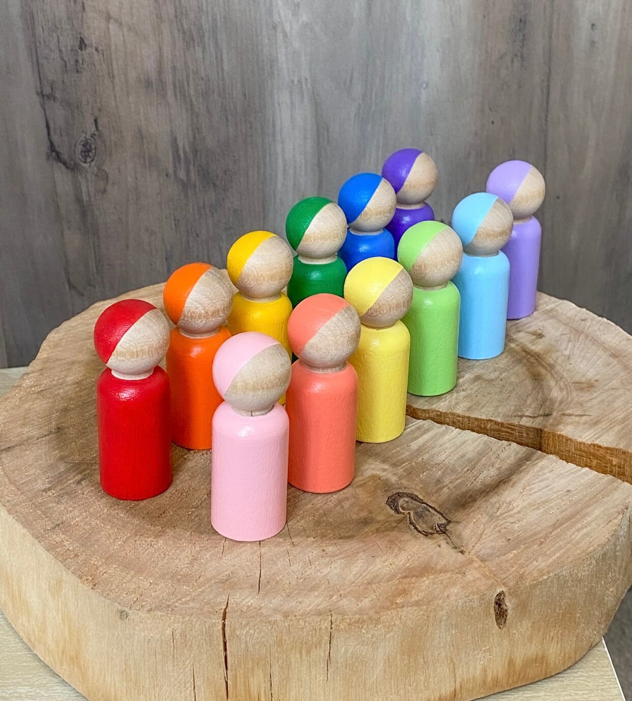 Set of 12 Peg People for Sorting and Counting Montessori | Etsy