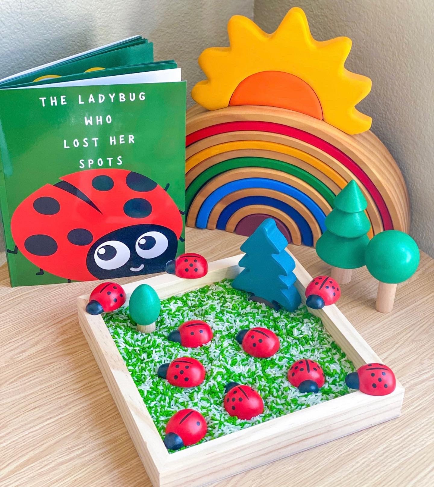 Counting Numbers Lady Bugs Wooden Educational Toy Set of 10 / - Etsy
