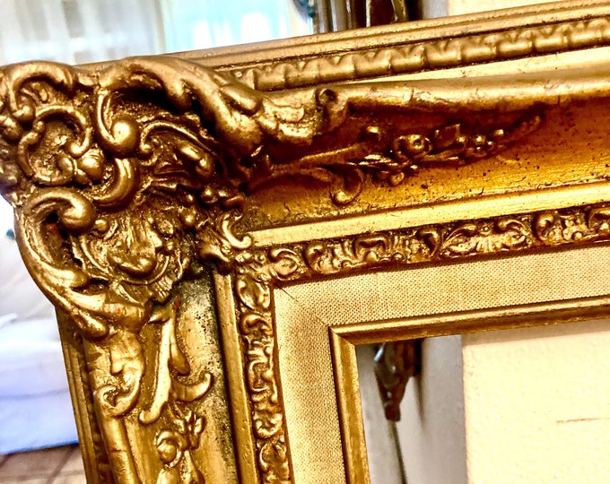 Vintage Gold Frame, Baroque Gold Frame, Large Gold Frame for Painting ...