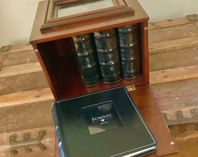Bombay Photo Album Box With 4 Albums, Bombay 400 Photo Album, Wooden ...