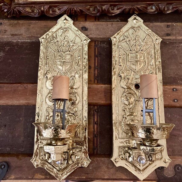 Medieval Wall Sconces Pair - Etsy