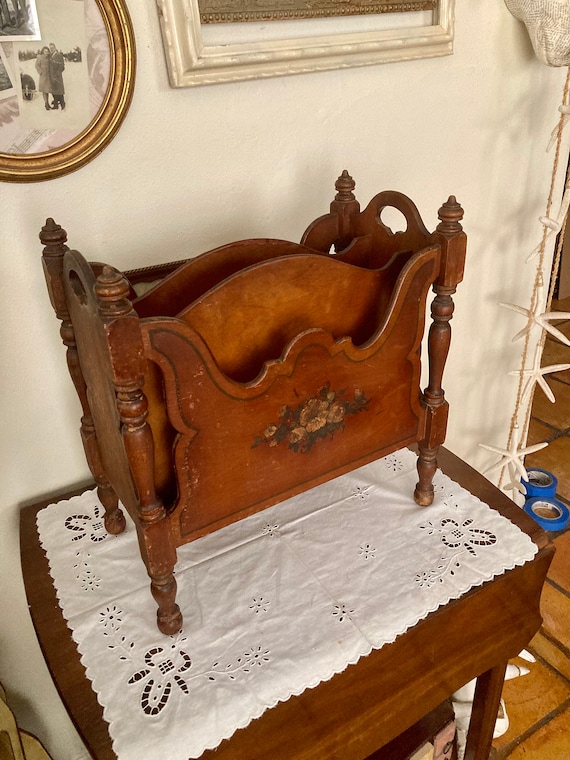 Vintage Wood Magazine Rack Victorian Magazine Rack Antique - Etsy
