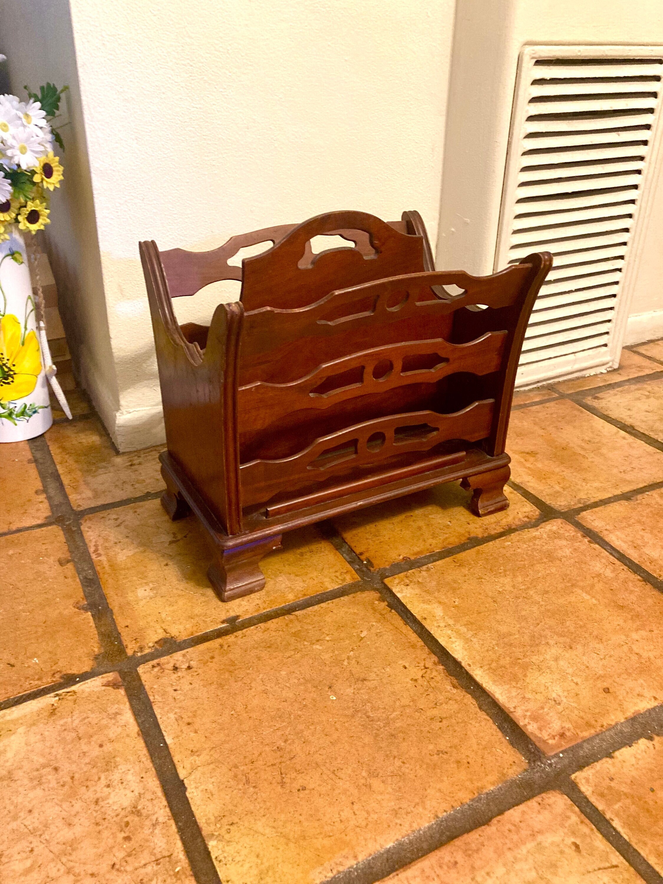 Vintage Butler Wood Magazine Rack Midcentury Magazine Rack - Etsy