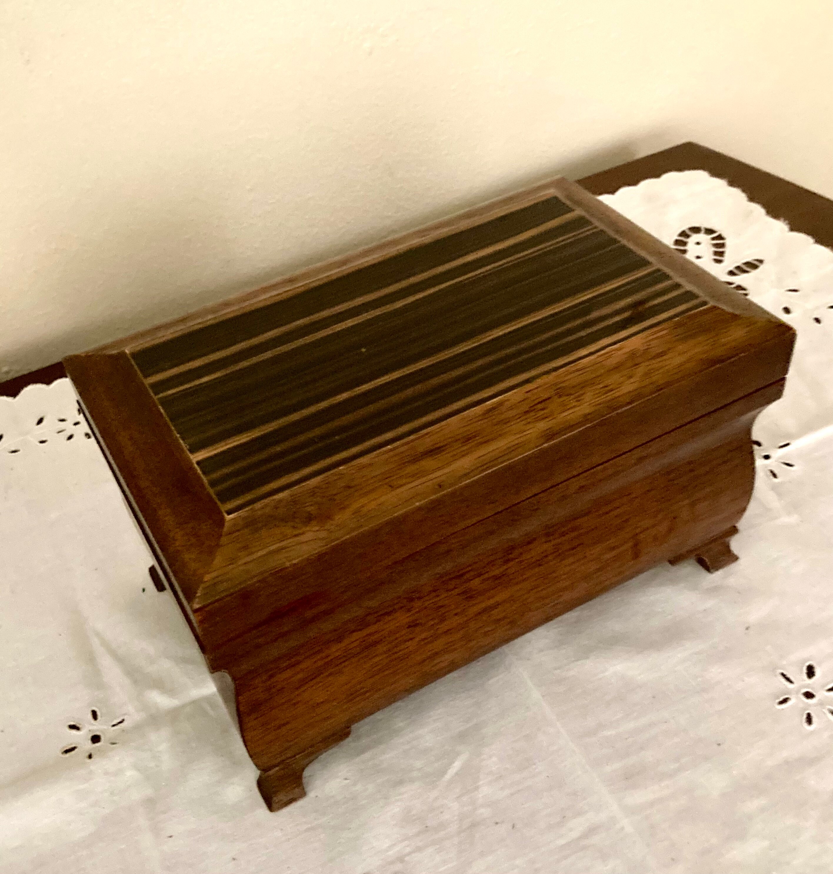 Wood Jewelry Box Vintage Valet Box Vintage Wood Jewelry Boc | Etsy