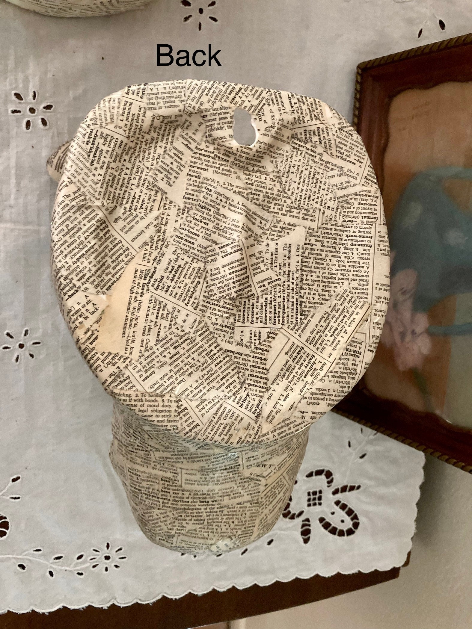 White Rhino Wall Pocket, Ceramic Rhino Wall Pocket, Decoupage White ...