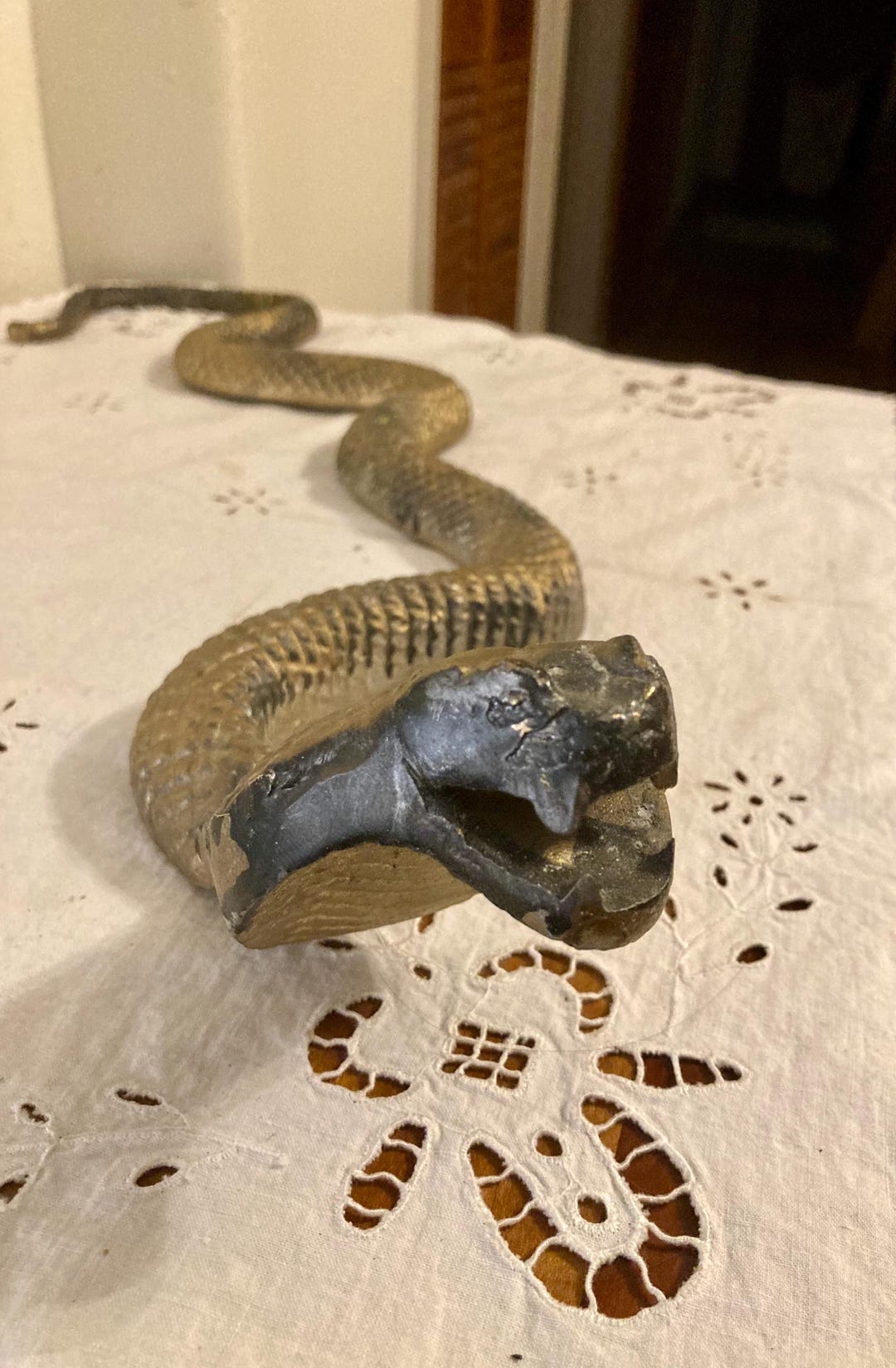 Vintage Metal Cobra, Metal Snake Sculpture, Forged Metal Cobra - Etsy