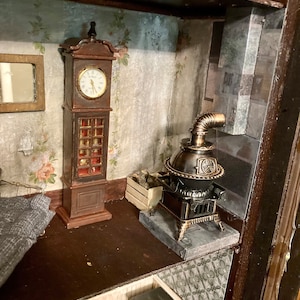 Clock Case Miniature Diorama, Room Box Diorama in a Clock Case ...