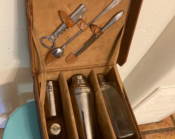 Midcentury Travel Bar, Made in Germany Travel Bar, Portable Travel Bar ...