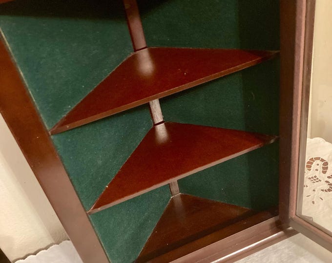 Curio Cabinet, Apothecary Storage, Glass Door Cabinet, Corner Wall ...