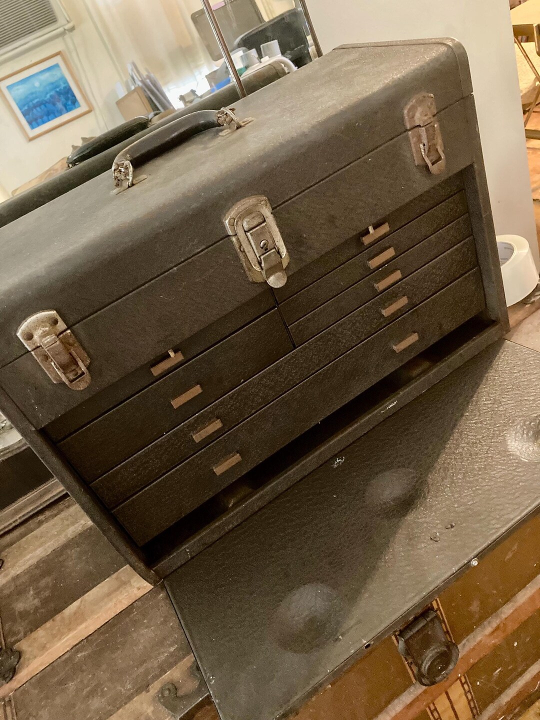 Kennedy Toolbox, Large Machinist Metal Tool Box, Used Kennedy 526 ...